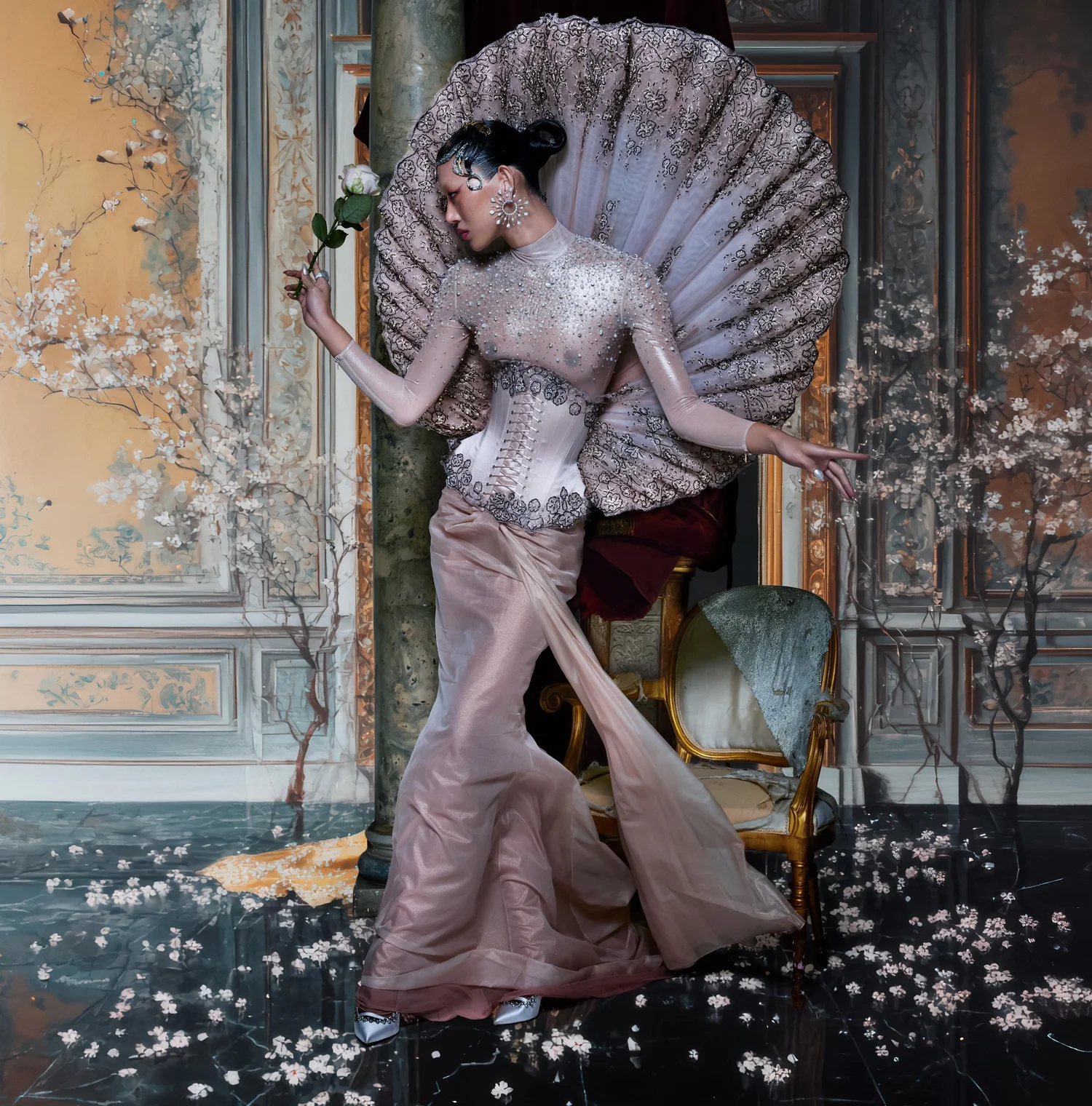 Sora Choi in Haute Couture by Nick Knight for V Magazine 154 — Anne of Carversville