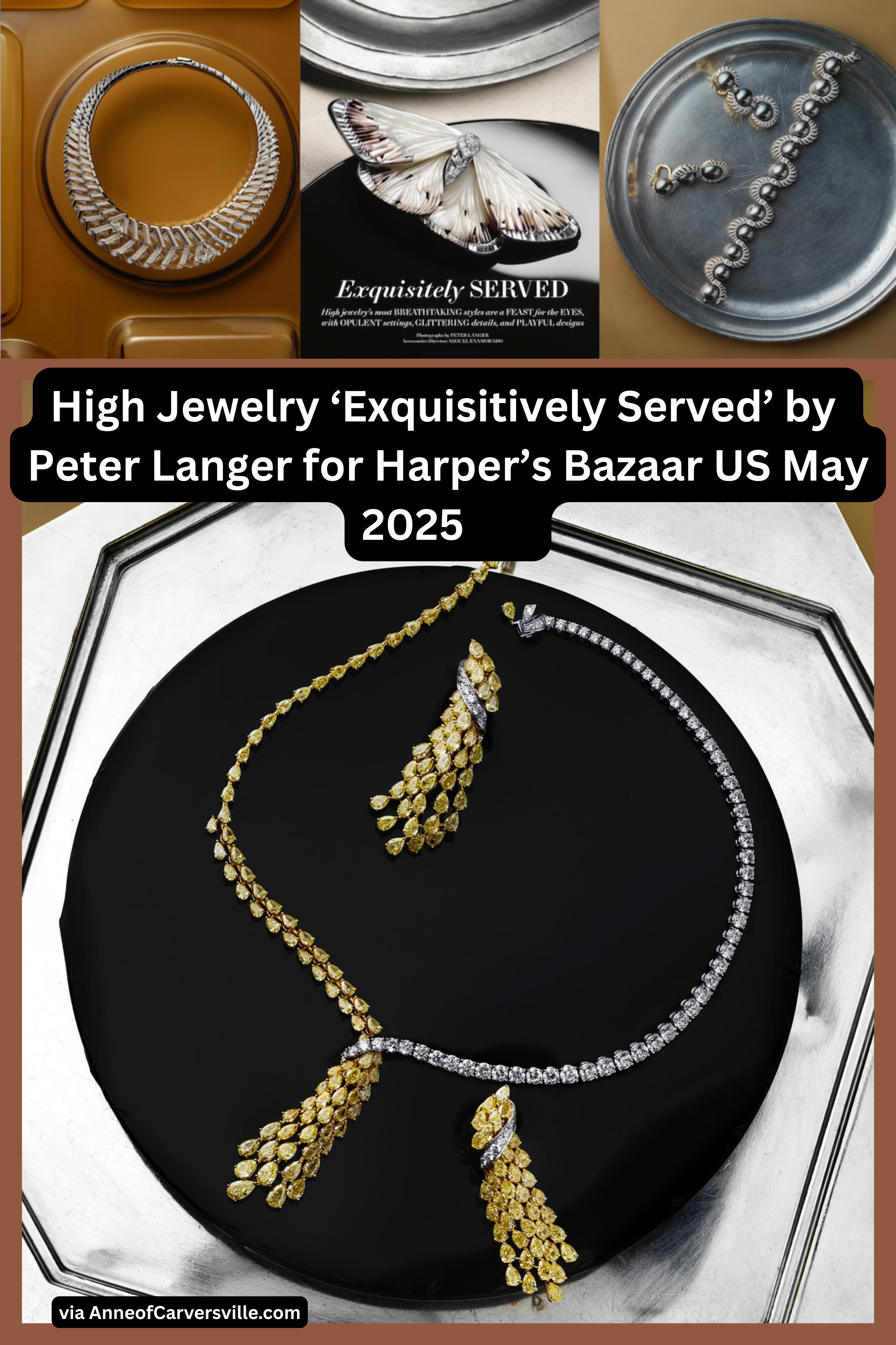 High Jewelry 'Exquisitively Served' by Peter Langer for Harper's Bazaar ...