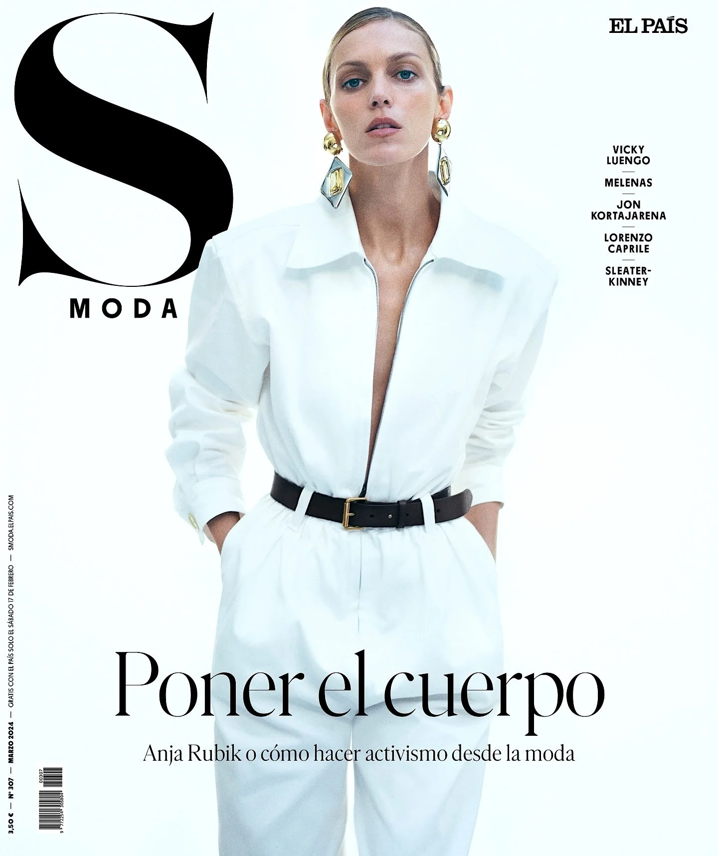 Boss Lady Anja Rubik Wears Utilitarian Style for S Moda El Pais — Anne ...