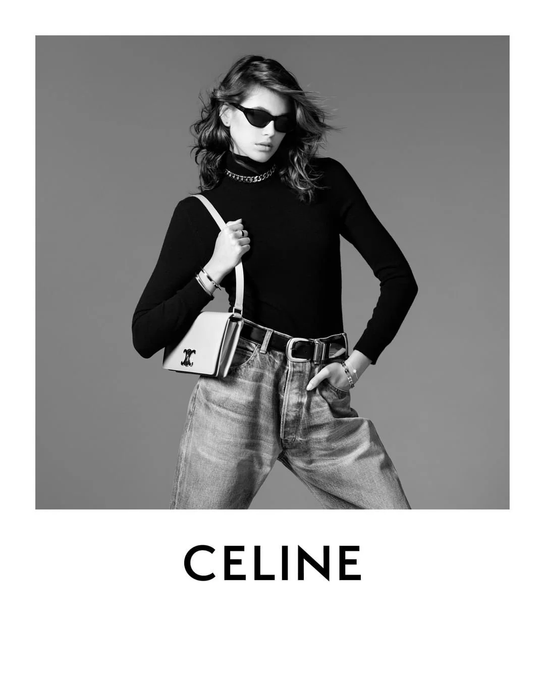Kaia Gerber's CÉLINE Winter 2022 Campaign, by Hedi Slimane — Anne of Carversville