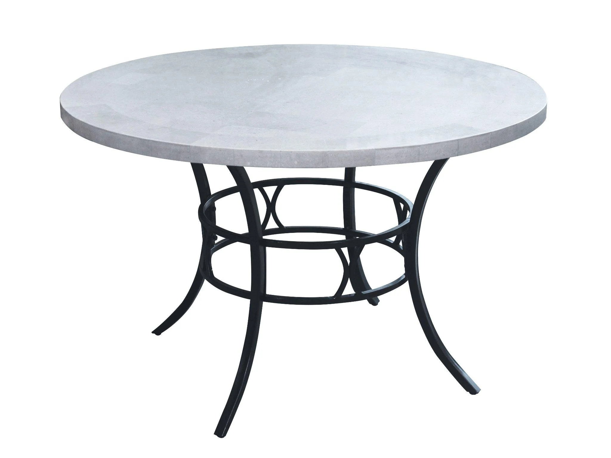 Stone Outdoor Dining Table (120cm Round) — Grey | Sunlong Australia