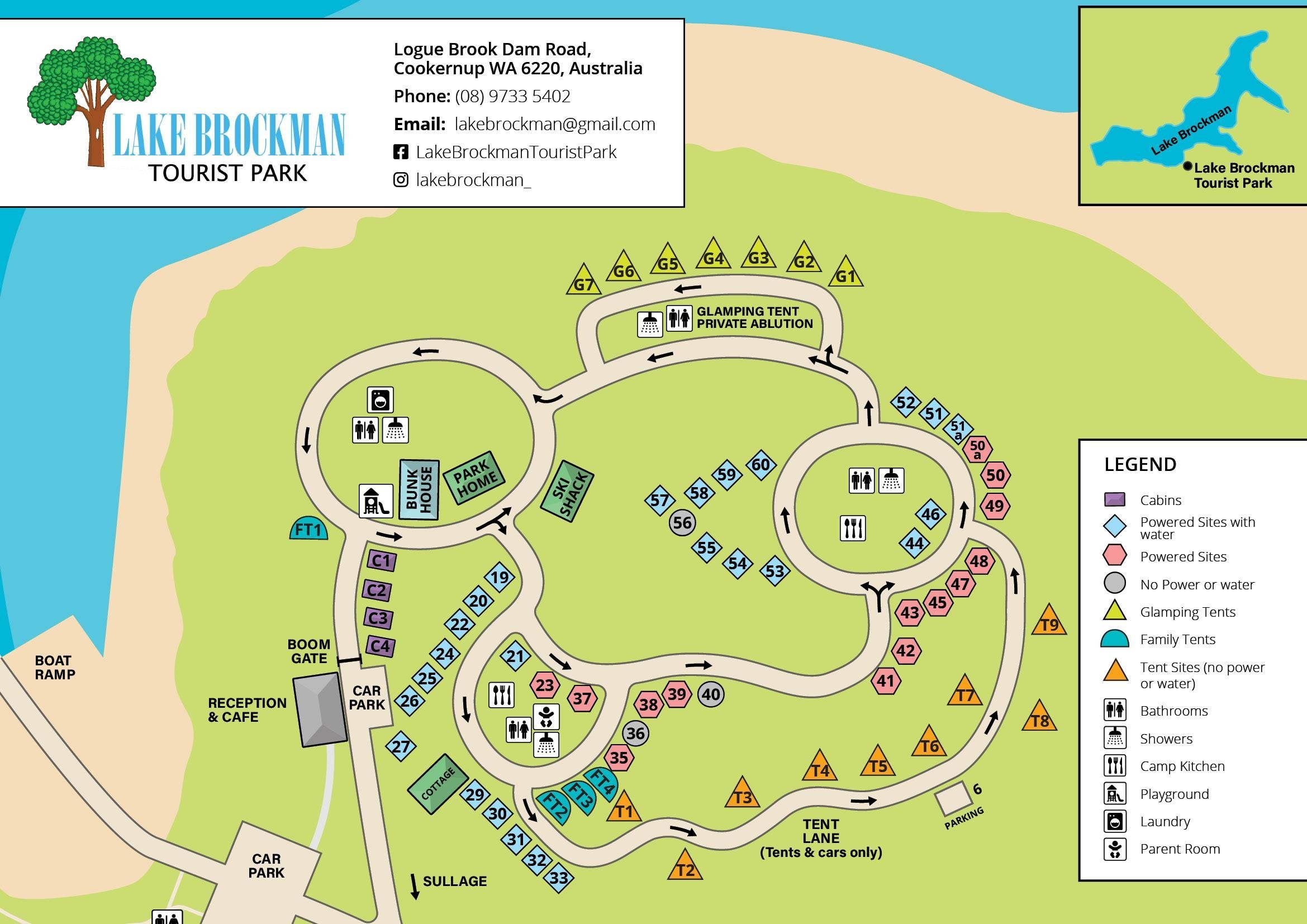 Campsites - Lake Brockman — Lake Brockman Tourist Park