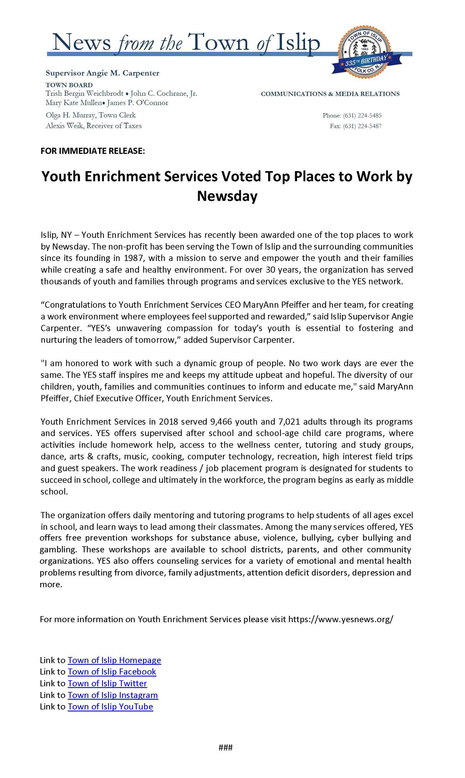 Youth Enrichment Services