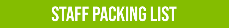 Staff Packing List — Woodlands Camp