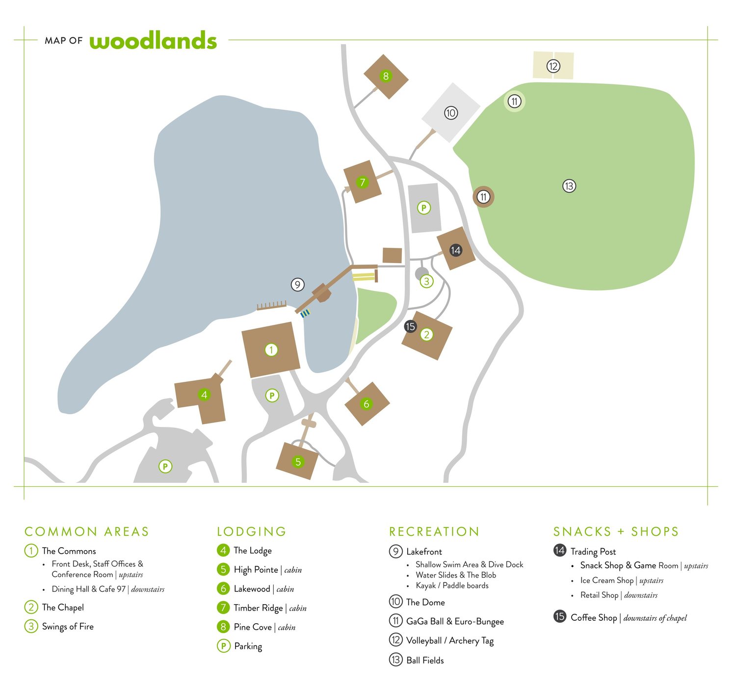 Camp Map — Woodlands Camp