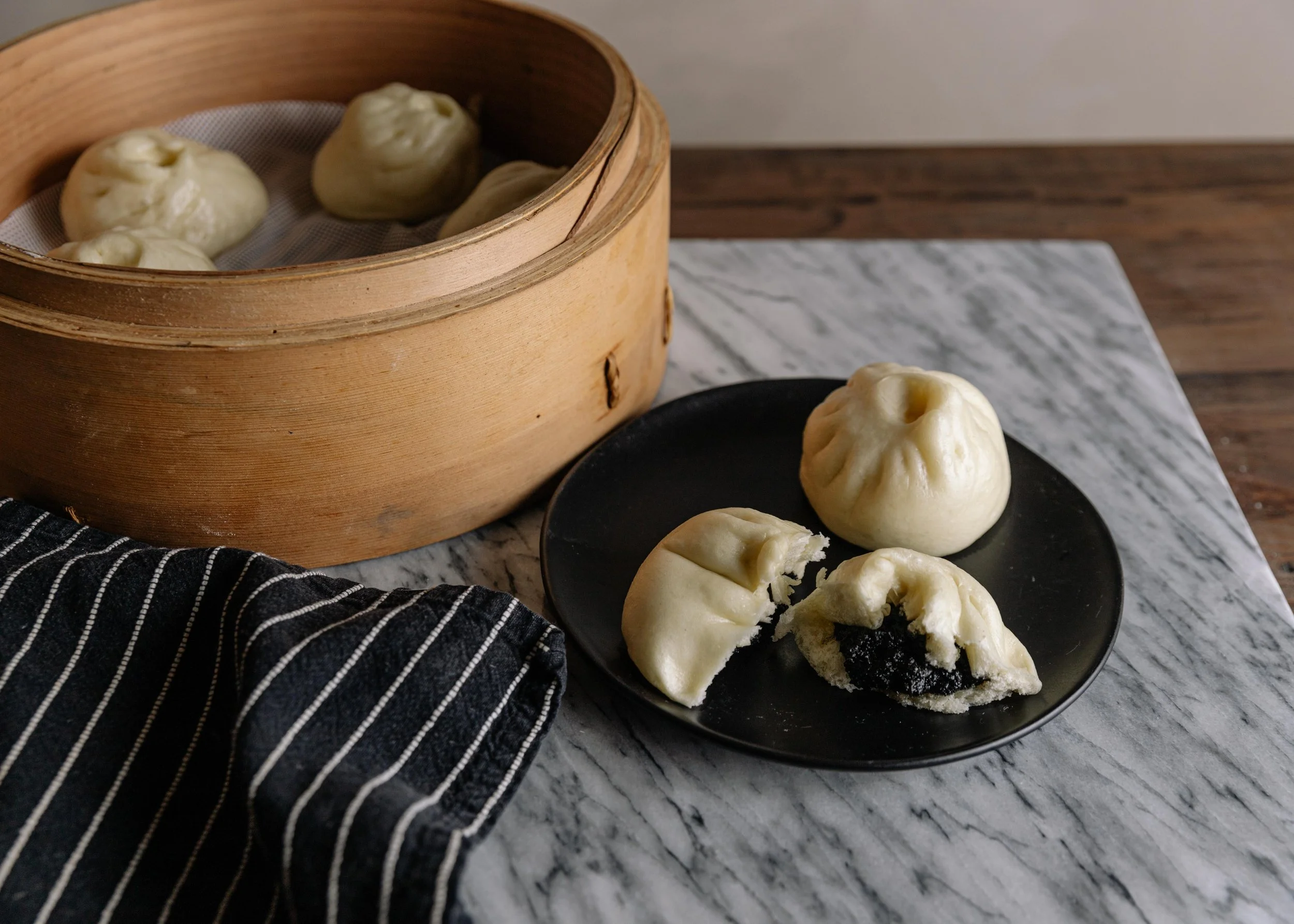 Black Sesame Steamed Buns — SOPHIA HSIN PHOTOGRAPHY