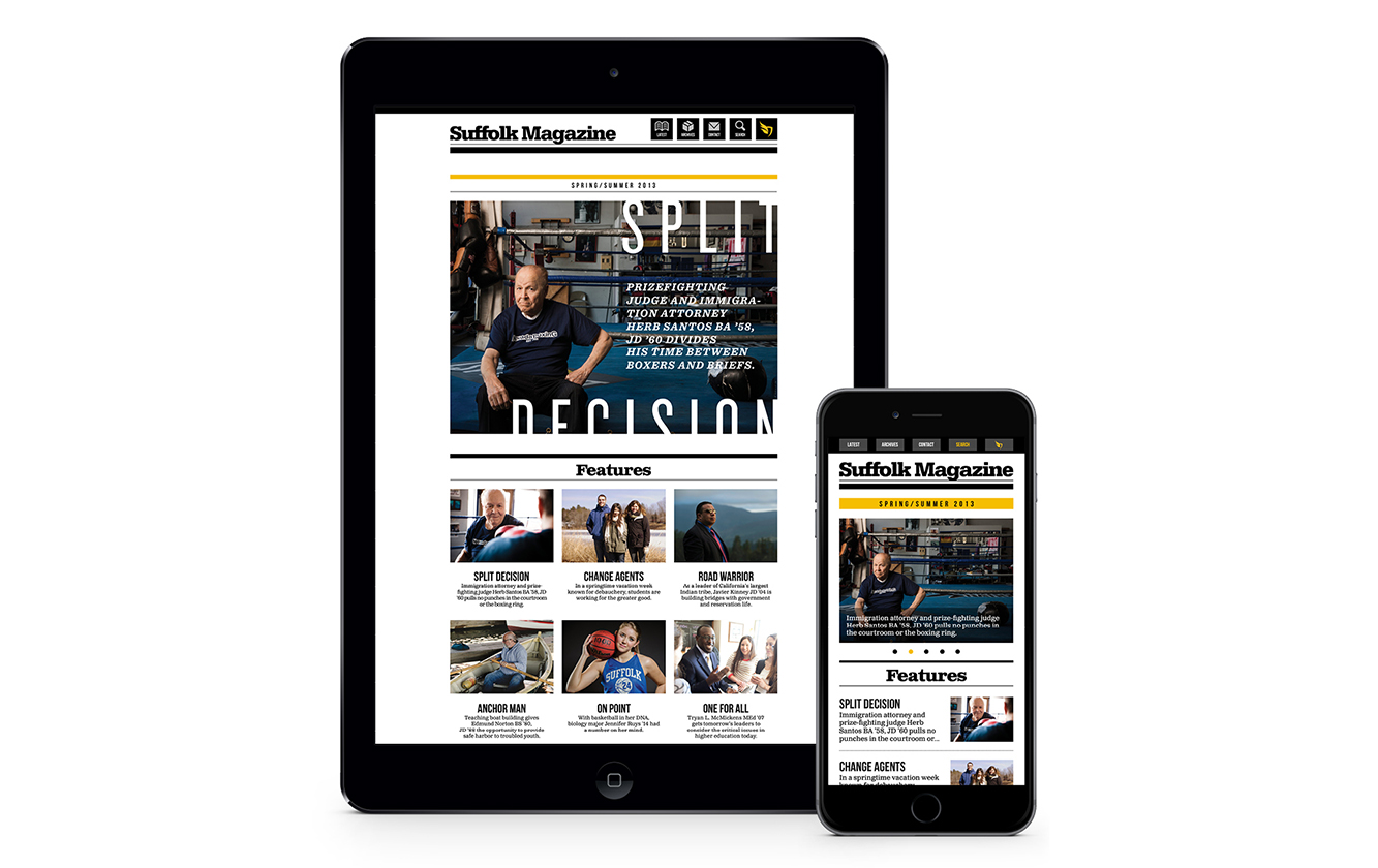 Suffolk University Magazine — Seven Elm | A Full-Service Creative Agency