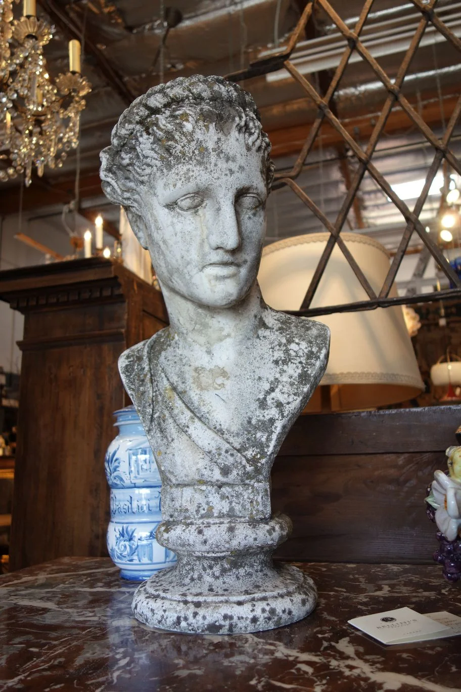Antique Italian Renaissance Style Bust of HERMES in Grisaglia from Lake ...