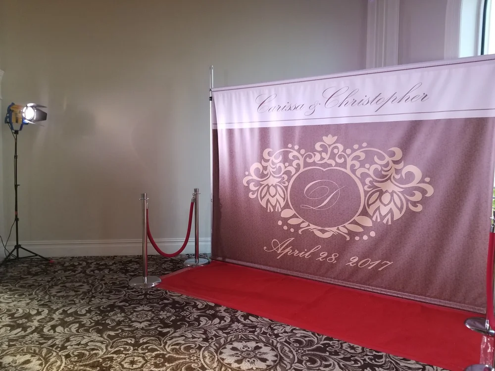 Red Carpet Backdrop Wedding
