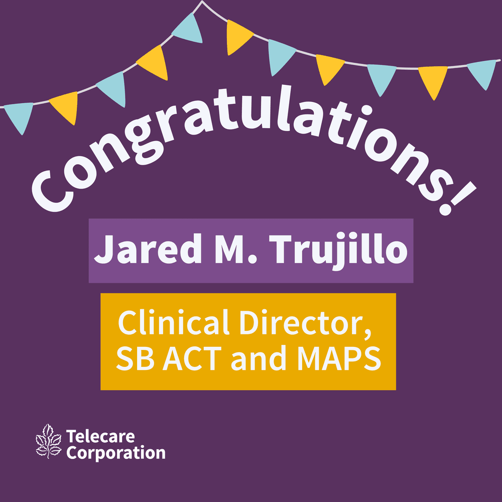 Congratulations Jared M. Trujillo, MSW, Clinical Director for San ...