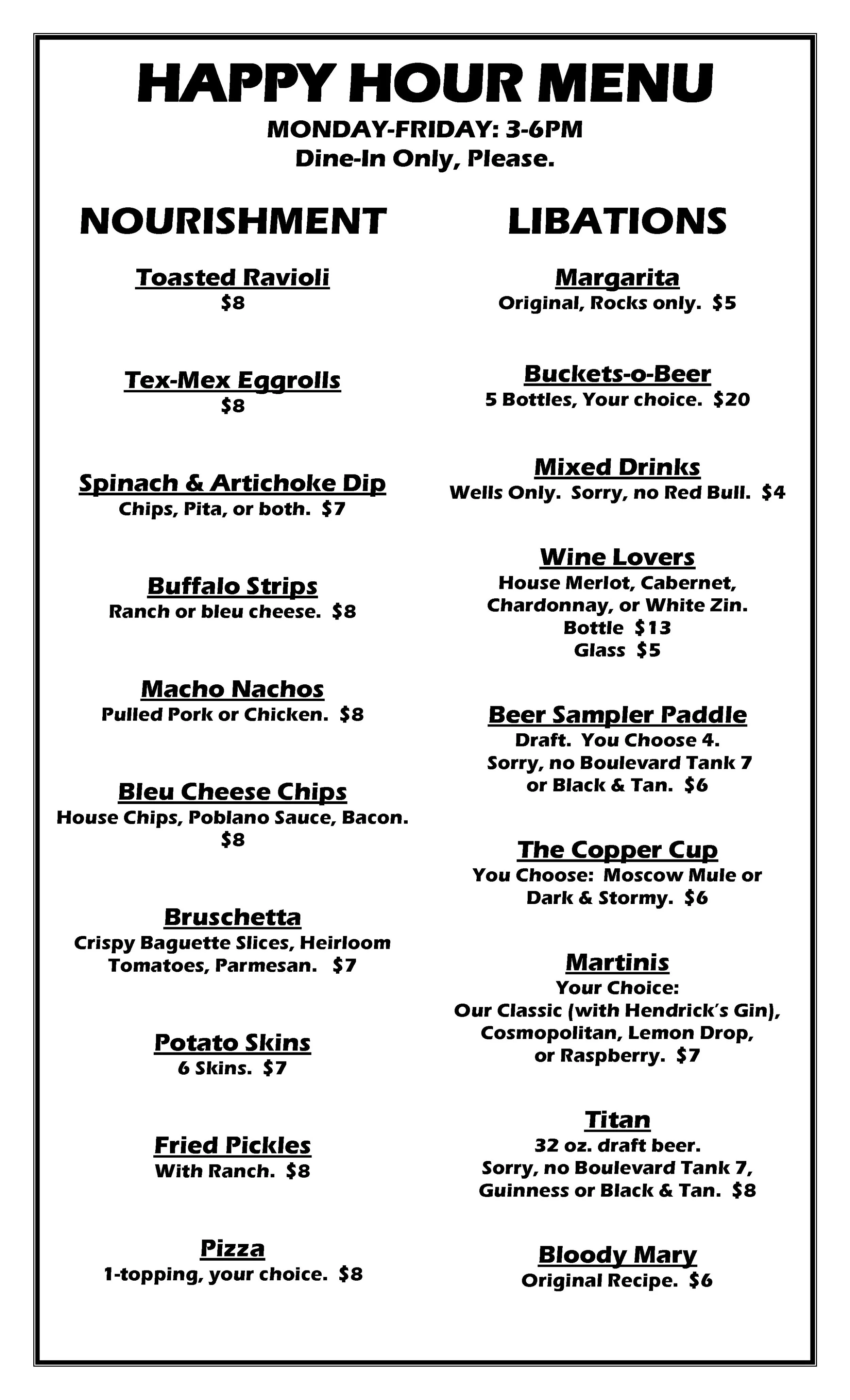 Quigley s Happy Hour Menu At Robin Clark Blog Quigley s Happy Hour Menu At Robin Clark Blog