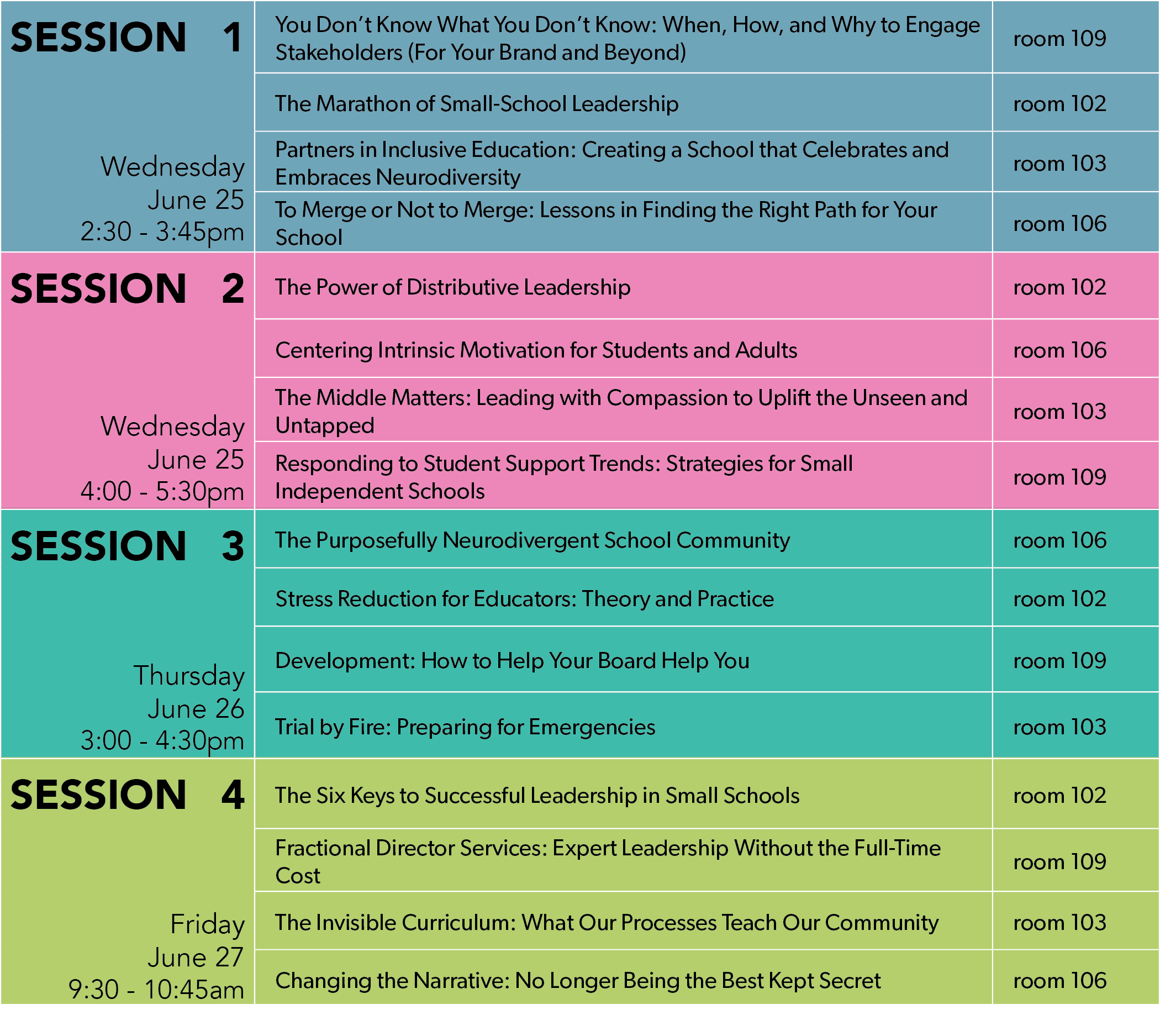 Conference Workshops — National Small Schools Conference