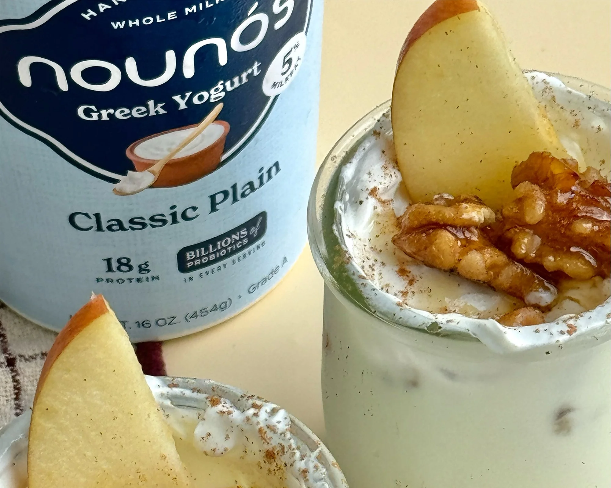 Honey Yogurt with Apple and Candied Walnuts — Nounos Creamery