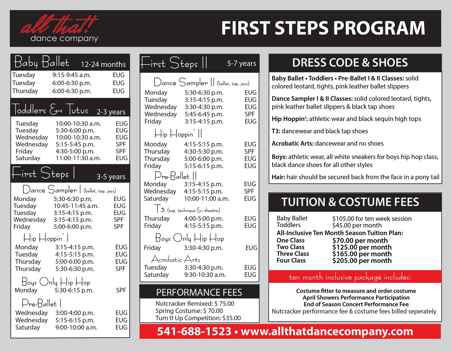 First Steps Program — All That! Dance Company