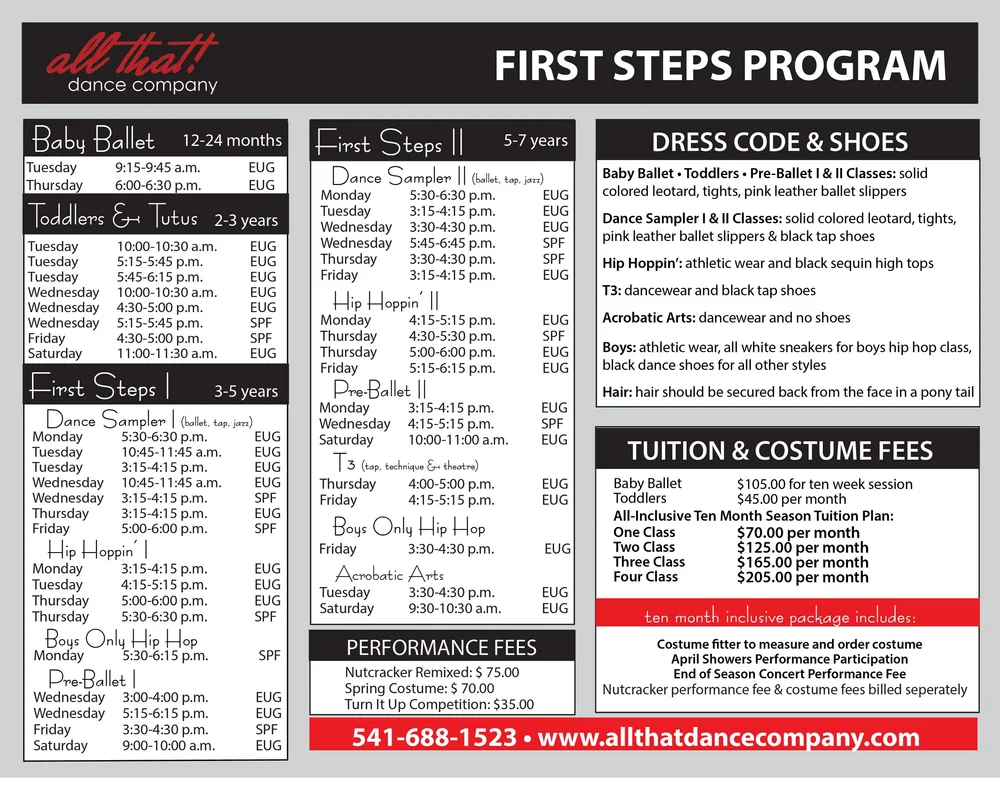 First Steps Program — All That! Dance Company