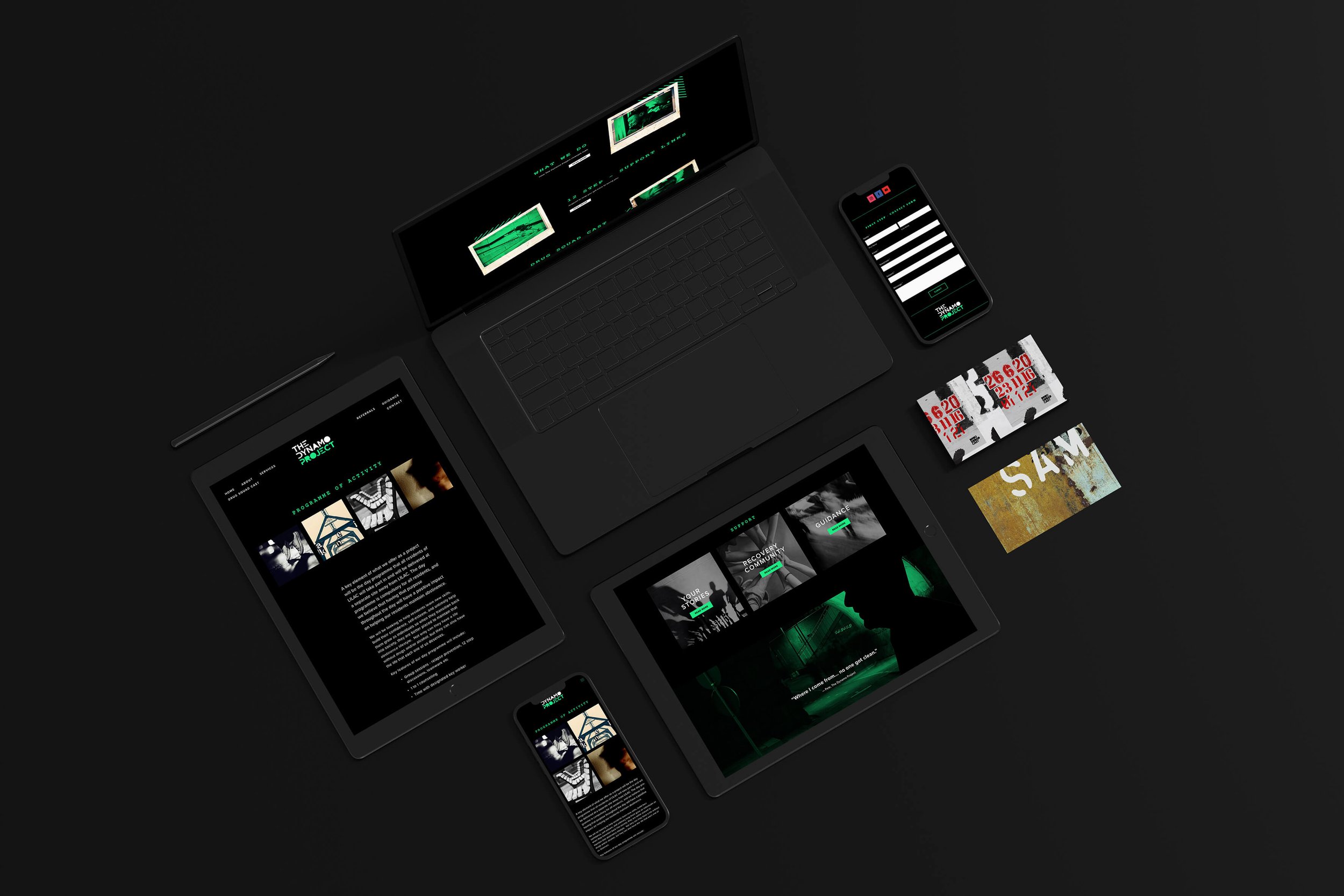 An edgy brand and website for The Dynamo ProjectCreate Onsight