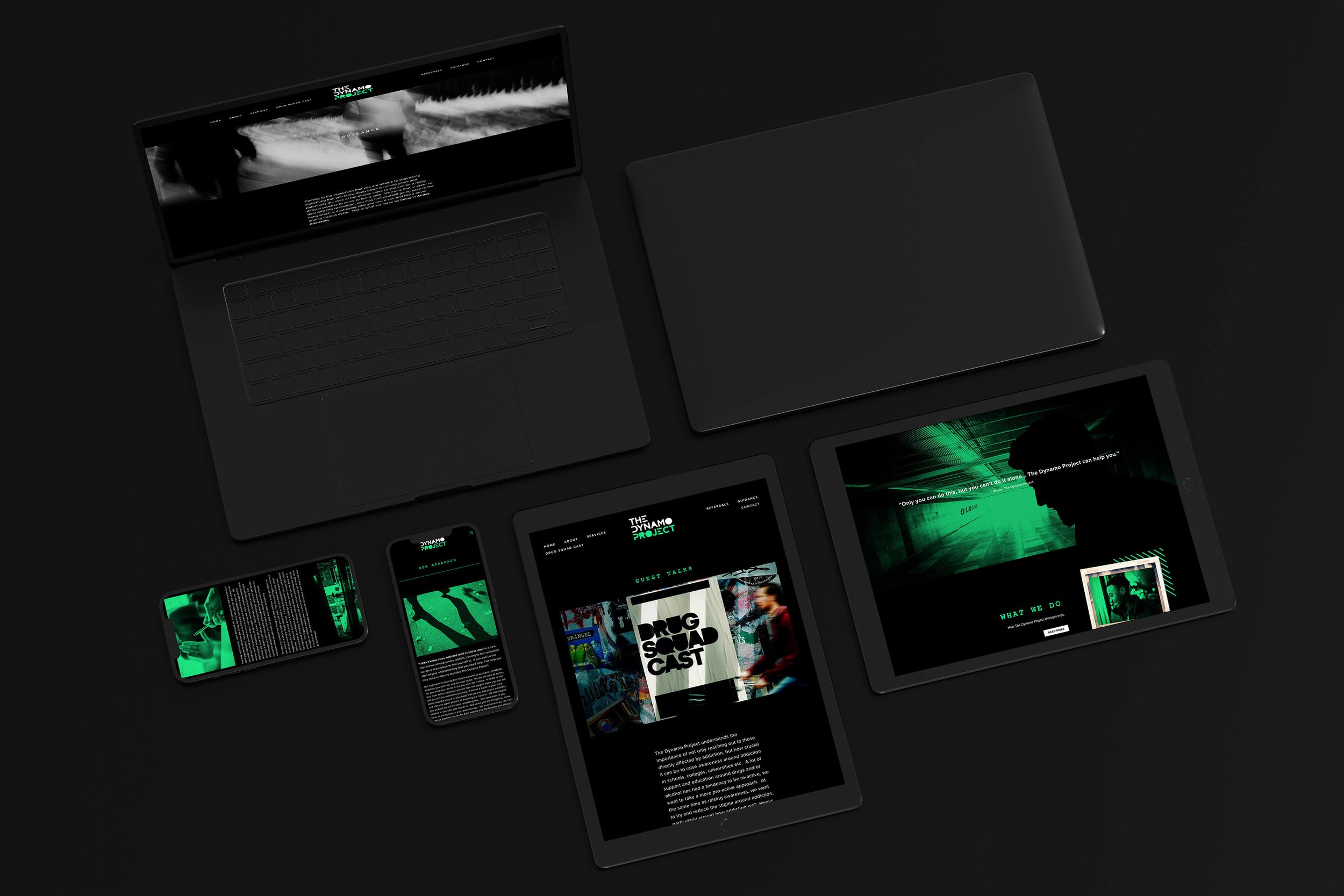 An edgy brand and website for The Dynamo ProjectCreate Onsight