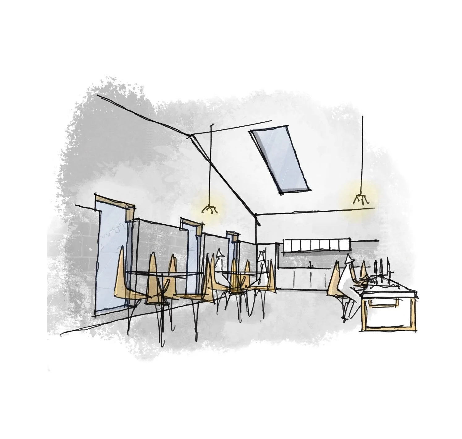 GAA Gym Hand Sketches — Doherty Architects