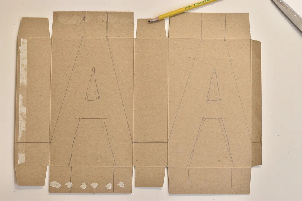 Make sensational 3-D letters out of empty boxes. Easy to do with just ...