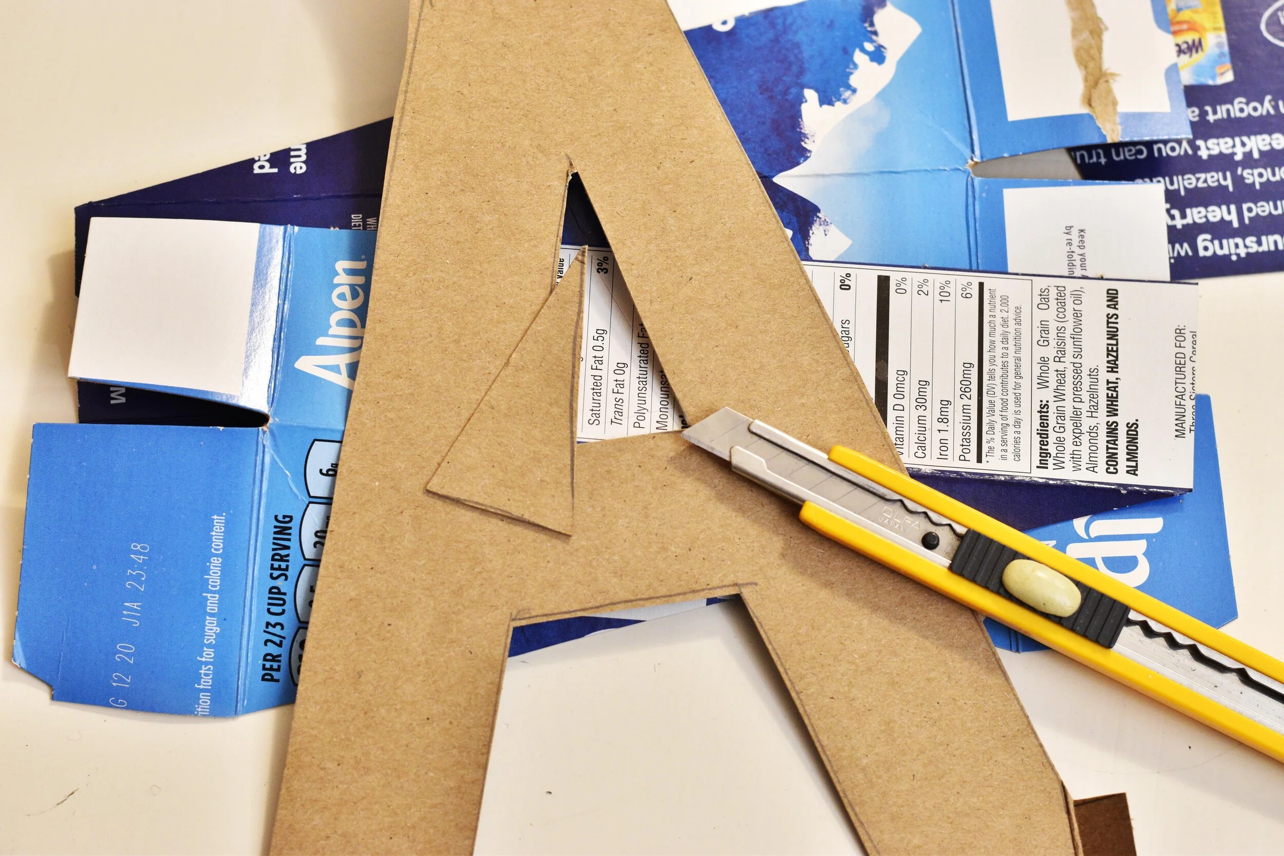 Make sensational 3-D letters out of empty boxes. Easy to do with just ...