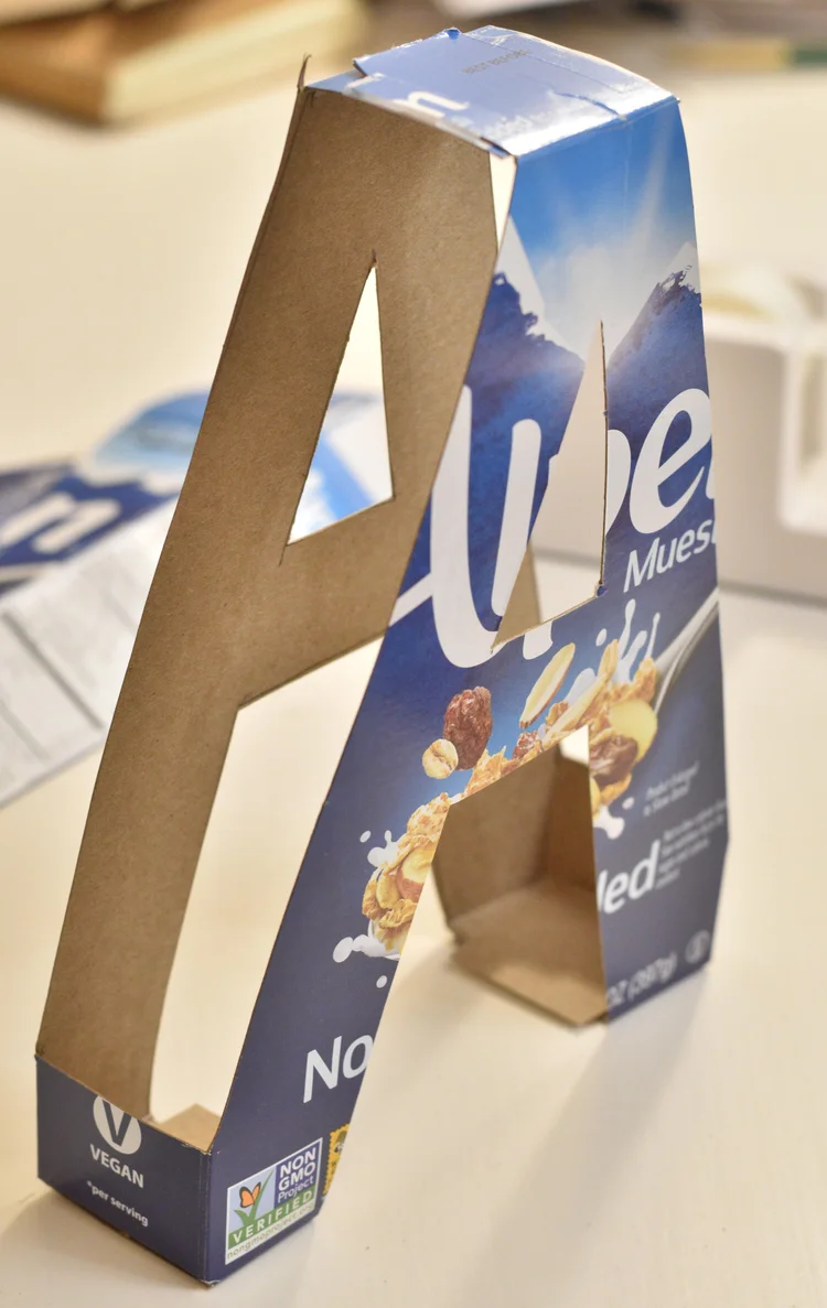 Make sensational 3-D letters out of empty boxes. Easy to do with just ...