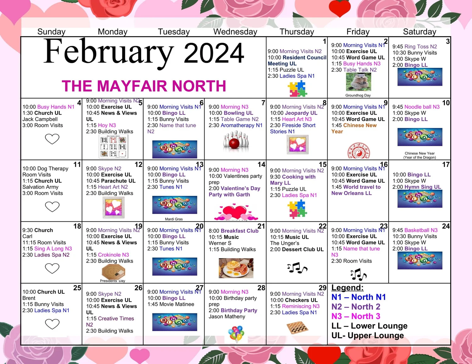 Recreation Calendars — The Care Group BC