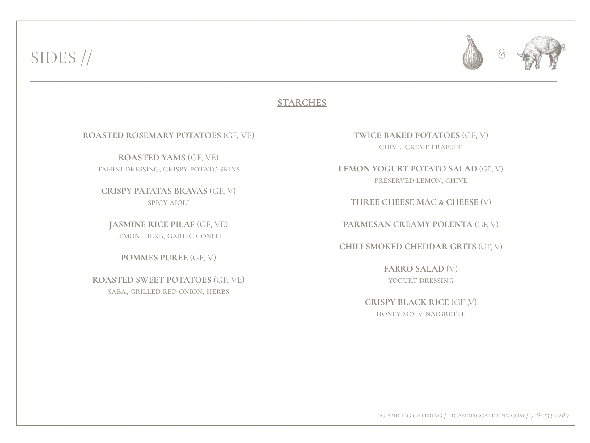 Family Style — Fig & Pig Catering