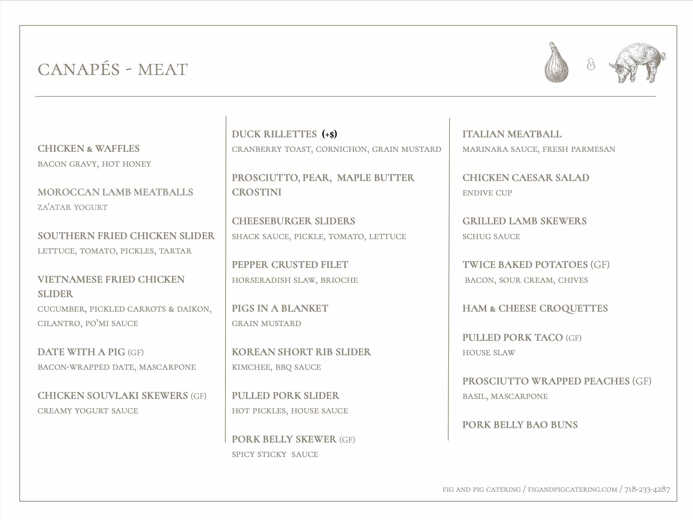 Cocktail Hour — Fig & Pig Catering