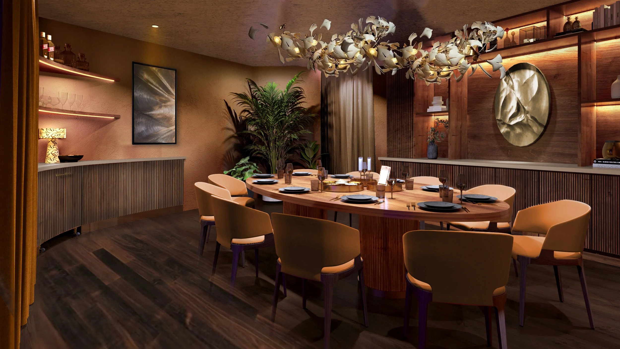 Opheem Private Dining Room CGI Redesign by FiFi Interiors — Bar ...