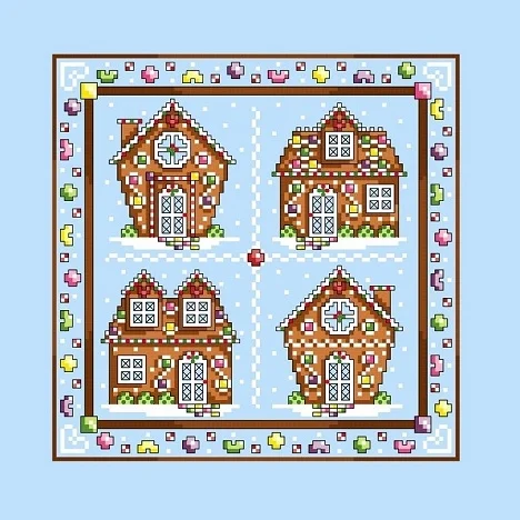 Gingerbread Houses — Shannon Christine Designs Cross Stitch Patterns