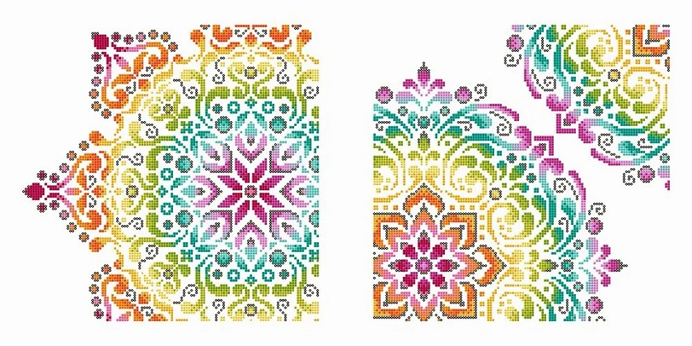 Rainbow Mandala 2 — Shannon Christine Designs Cross Stitch Patterns