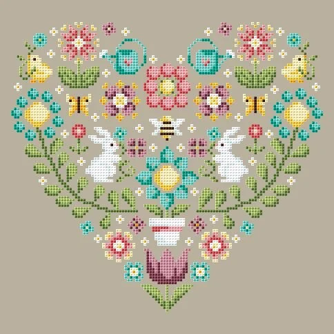 Spring Heart — Shannon Christine Designs Cross Stitch Patterns