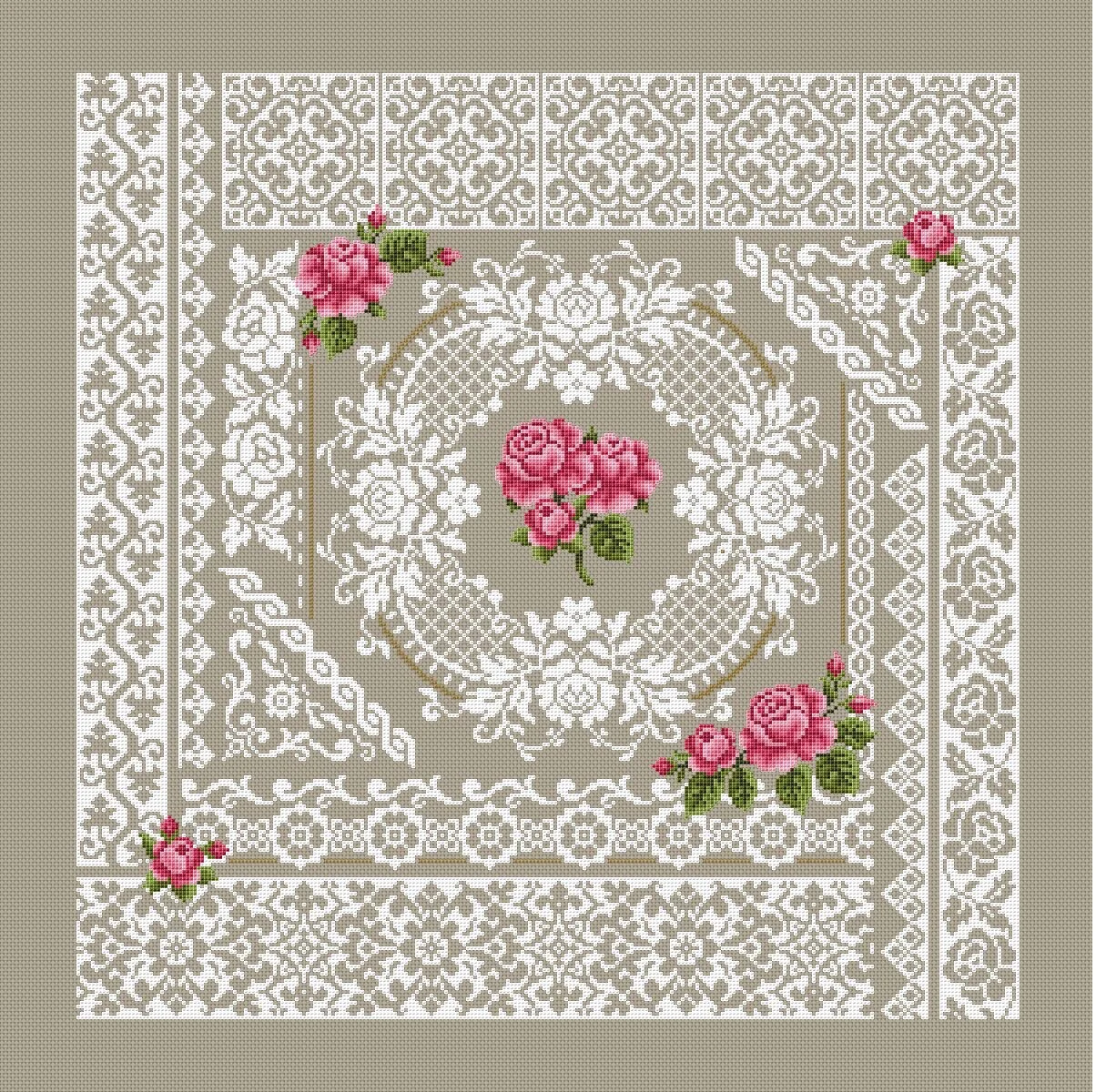 Roses and Lace — Shannon Christine Designs Cross Stitch Patterns