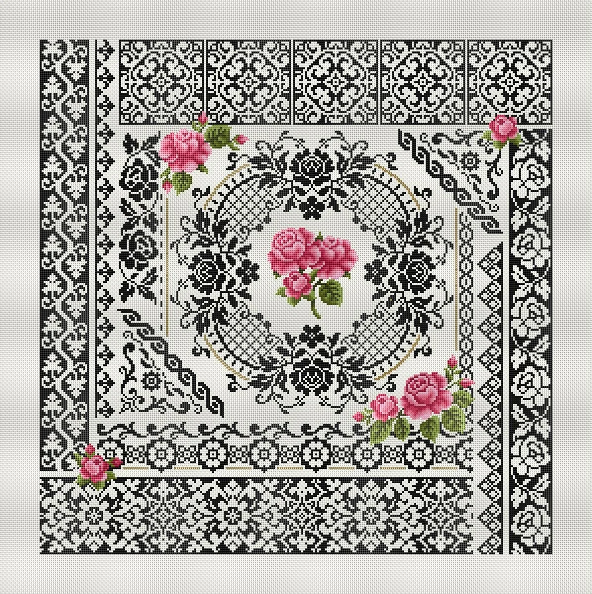 Roses and Lace — Shannon Christine Designs Cross Stitch Patterns