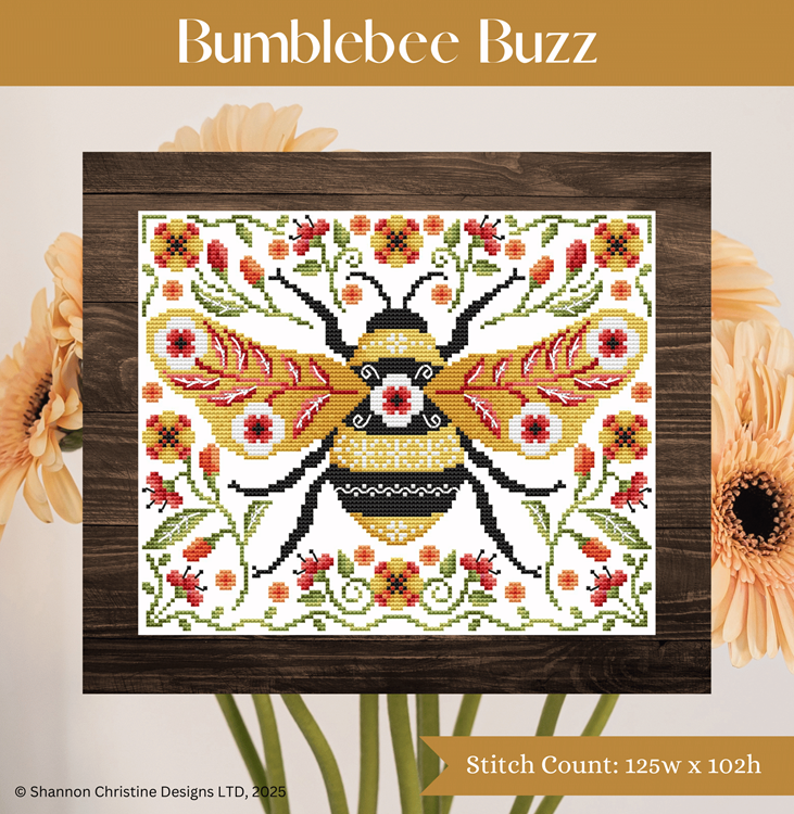 Bumblebee Buzz — Shannon Christine Designs Cross Stitch Patterns