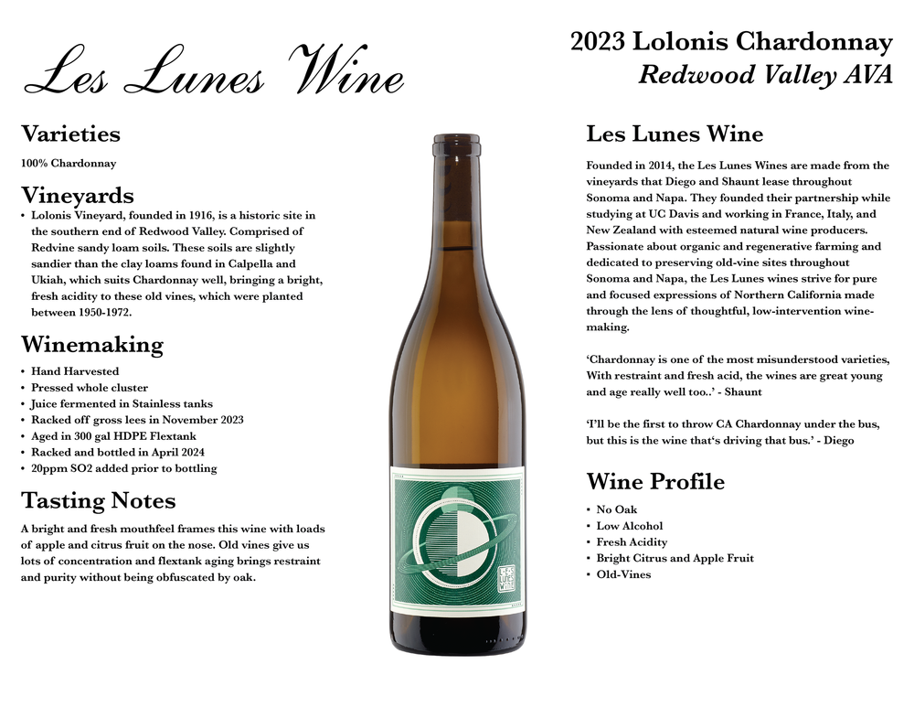 2024 Spring Tech Sheets — Les Lunes Wine