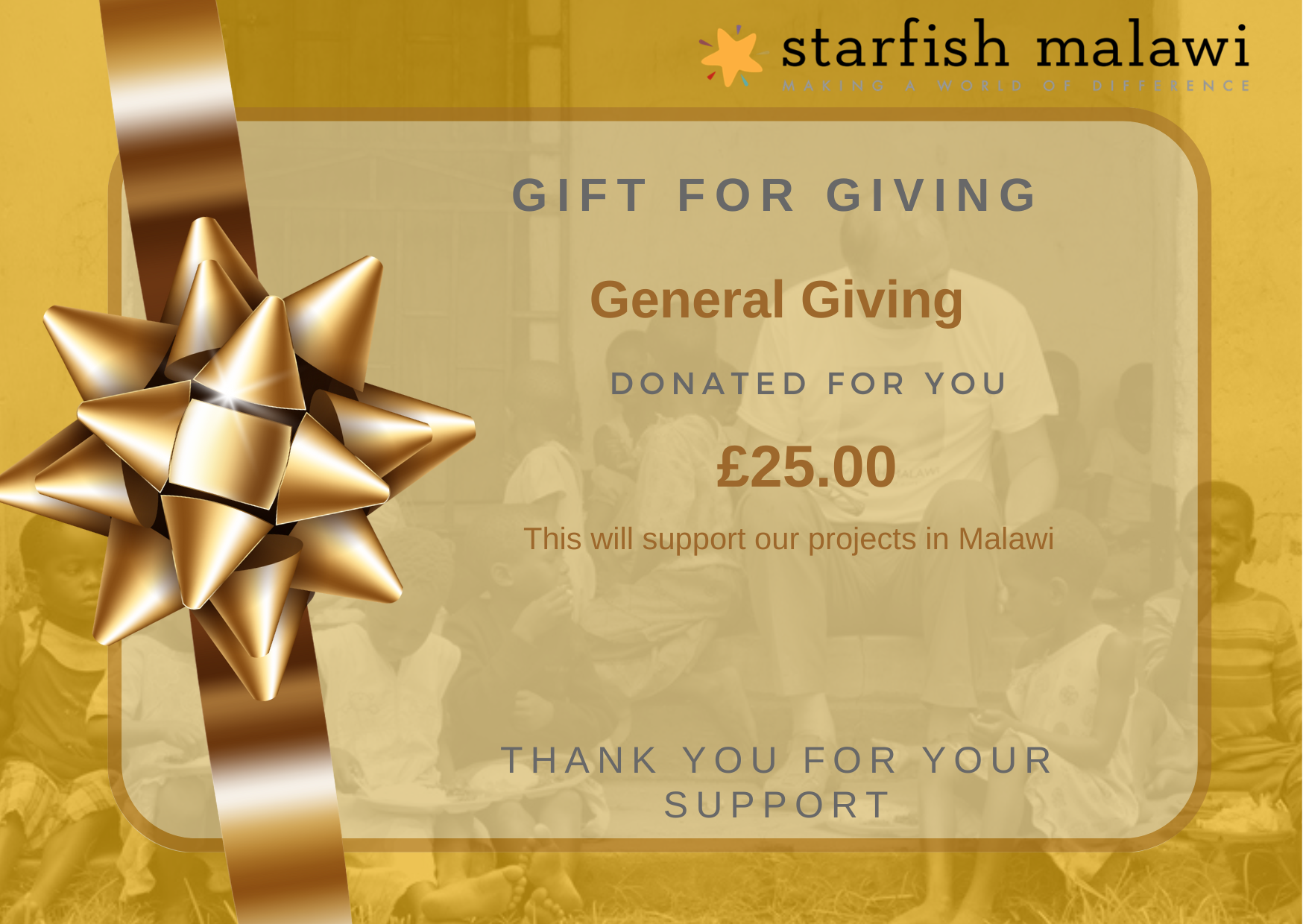 Donate Here — Starfish Malawi
