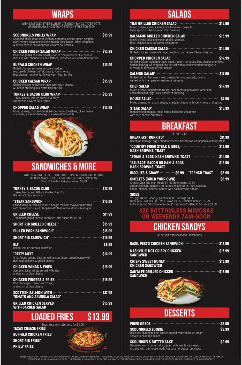 Menu — Scoundrels Tavern Group