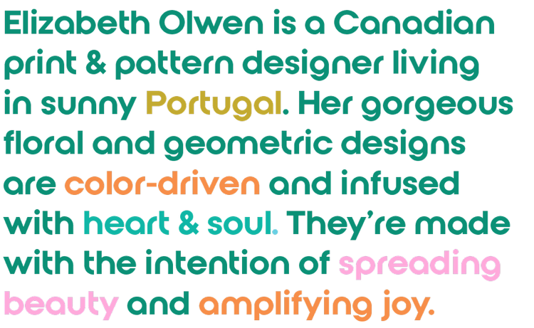 Pretty passionate about pretty patterns — Elizabeth Olwen Print + Pattern