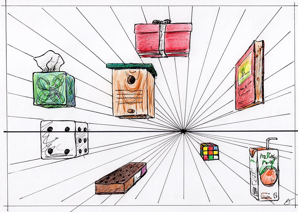 5 great Exercises to learn Perspective Drawing the easy Way