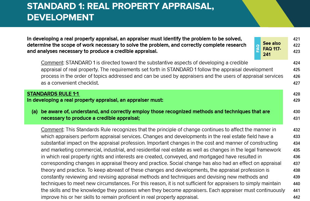USPAP — Solomon Adjustment Calculator