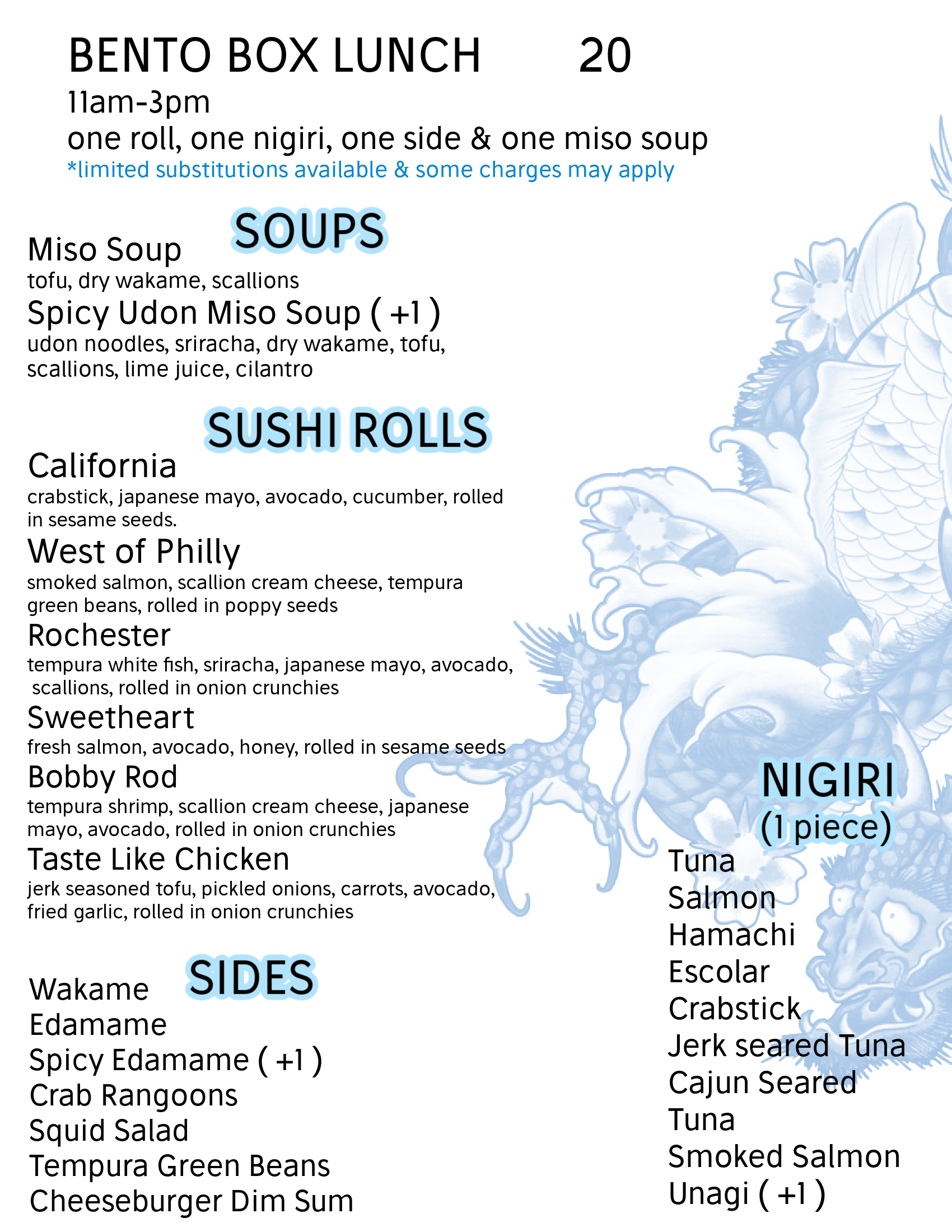 MENU — Enkai Sushi Bar
