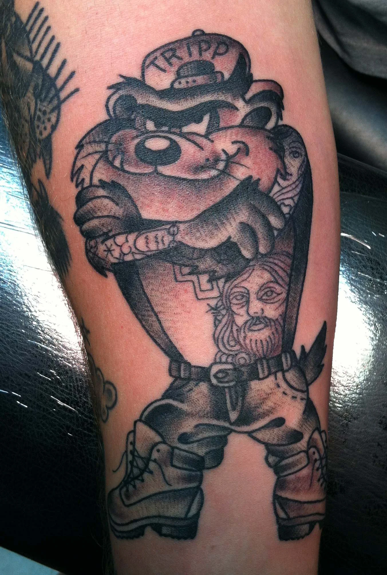 Taz Firefighter Tattoo