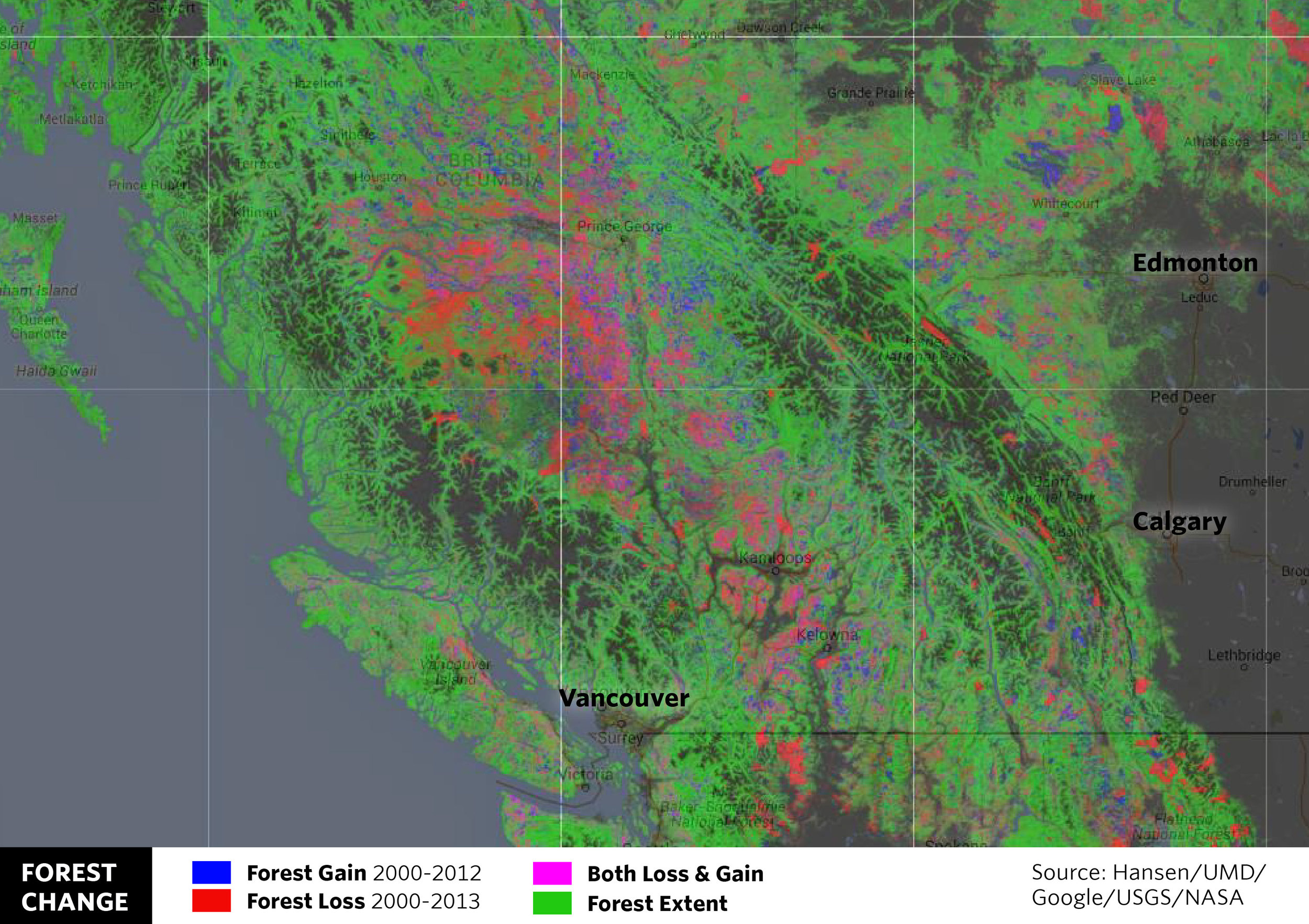 British Columbia Forest Map
