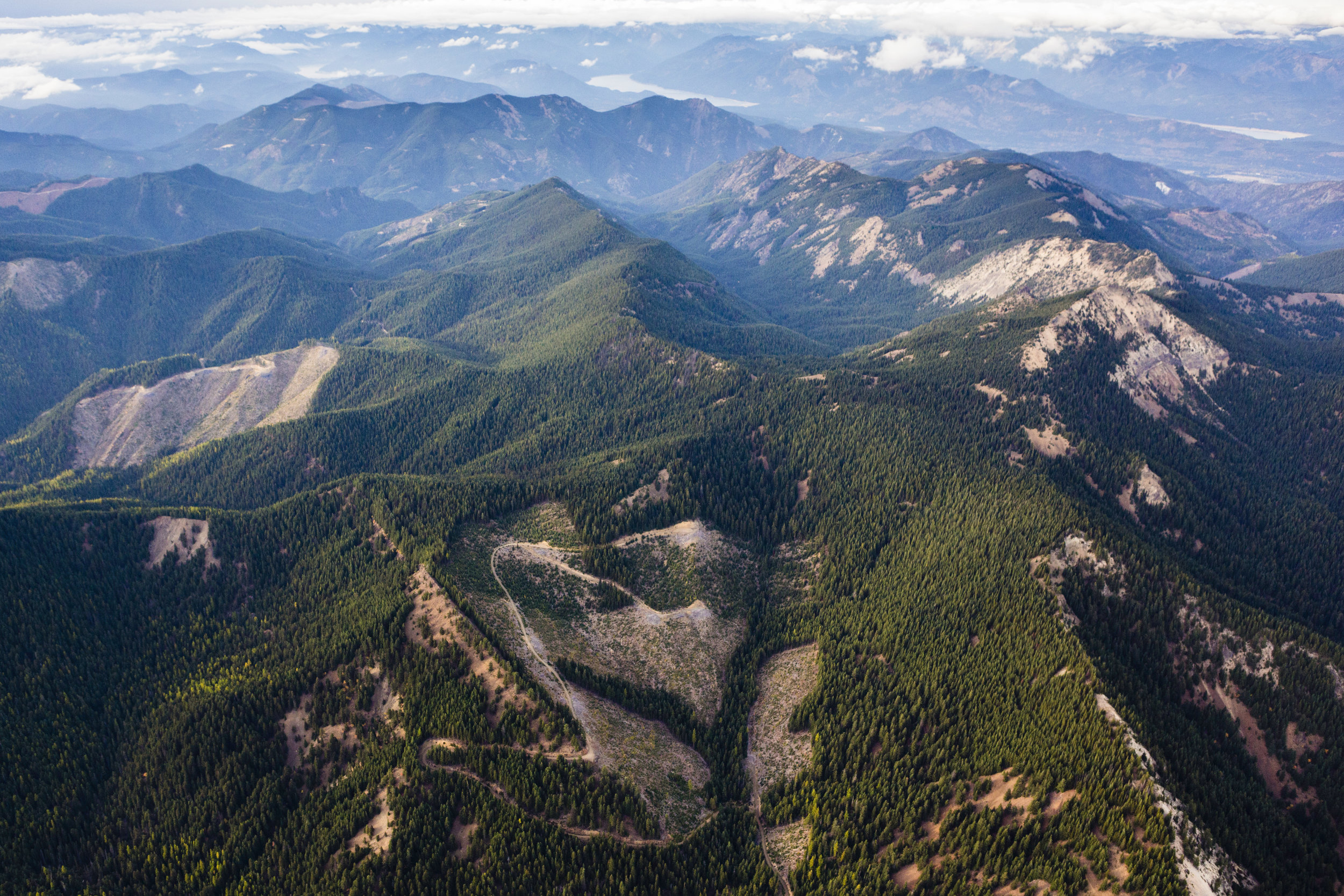 Cascade Mountain Range Aerial