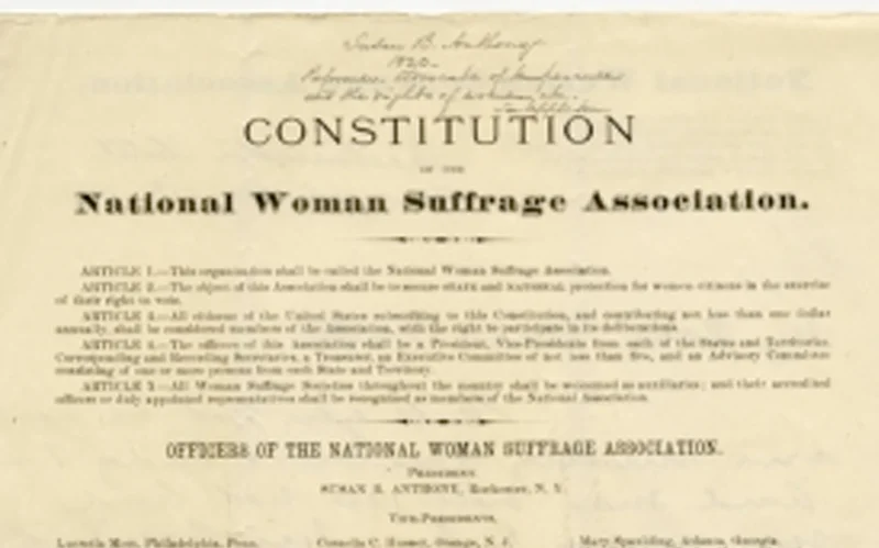 History of U.S. Woman's Suffrage
