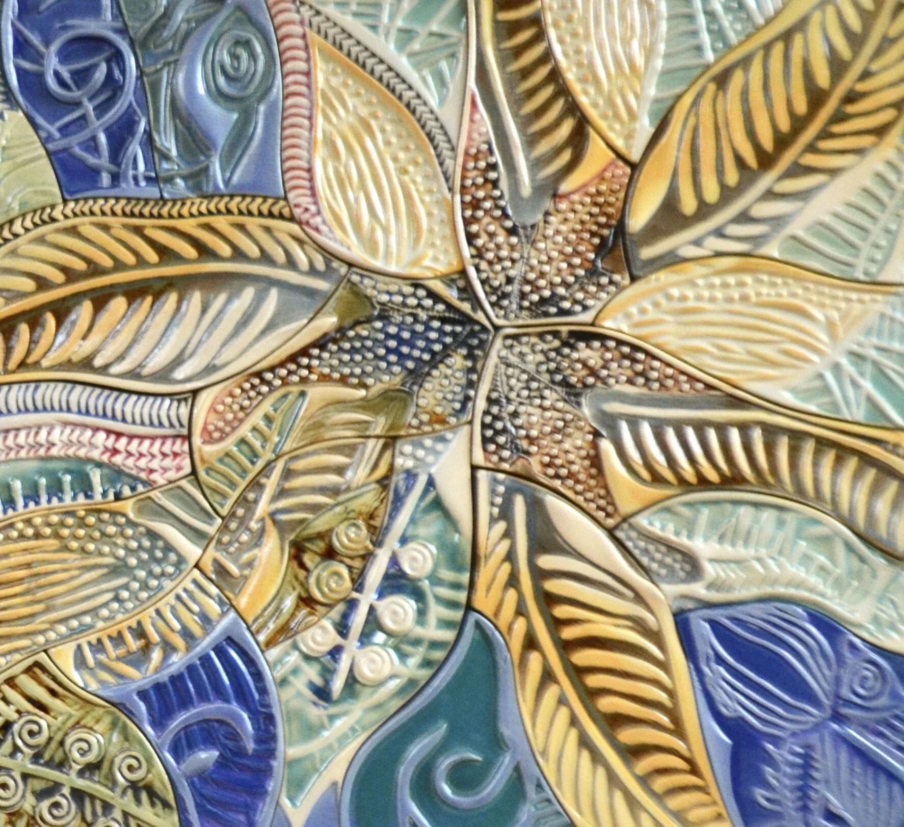 TILE WALL RELIEFS — Hawksbill Pottery