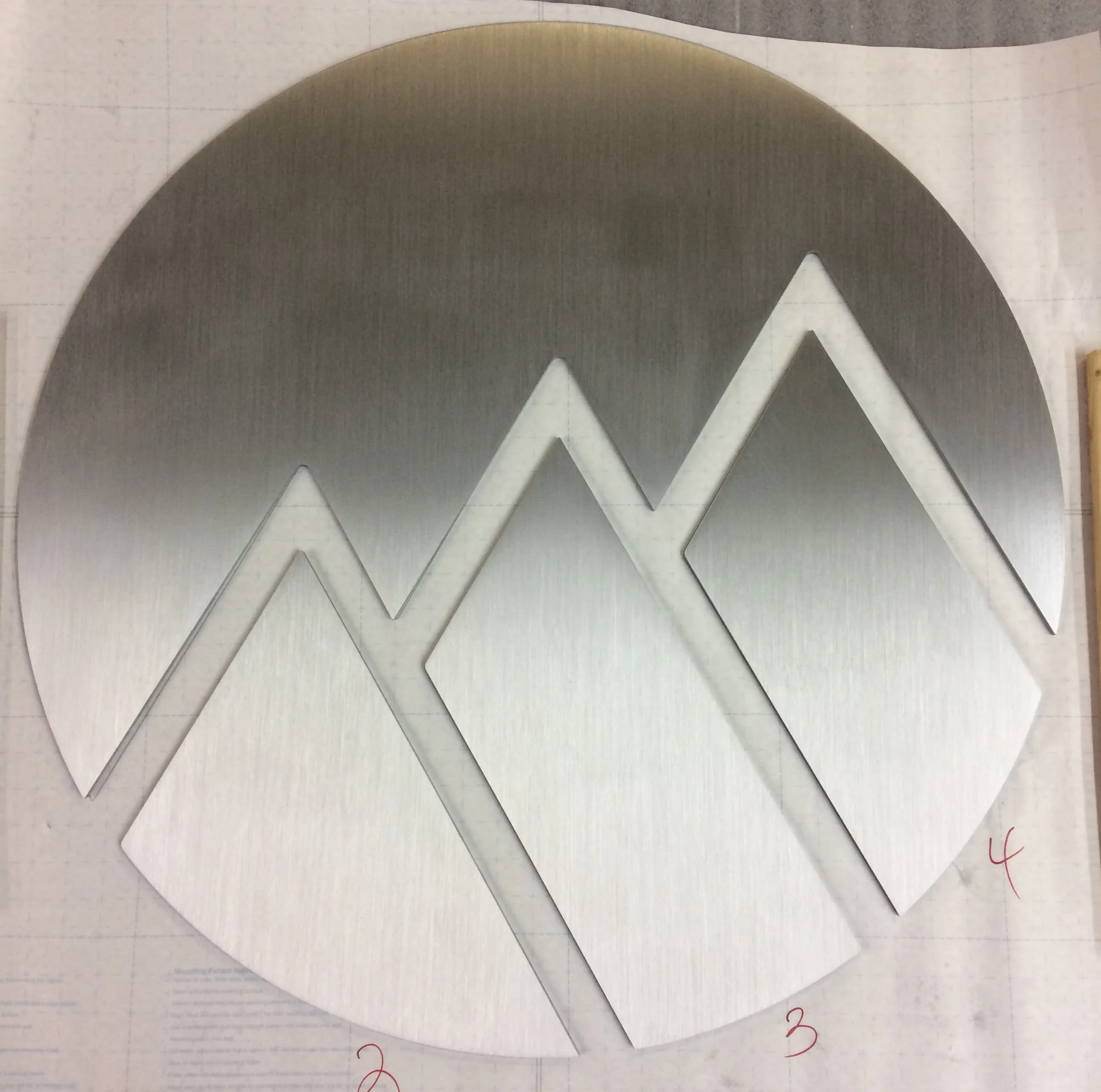 Brushed Aluminum Sign