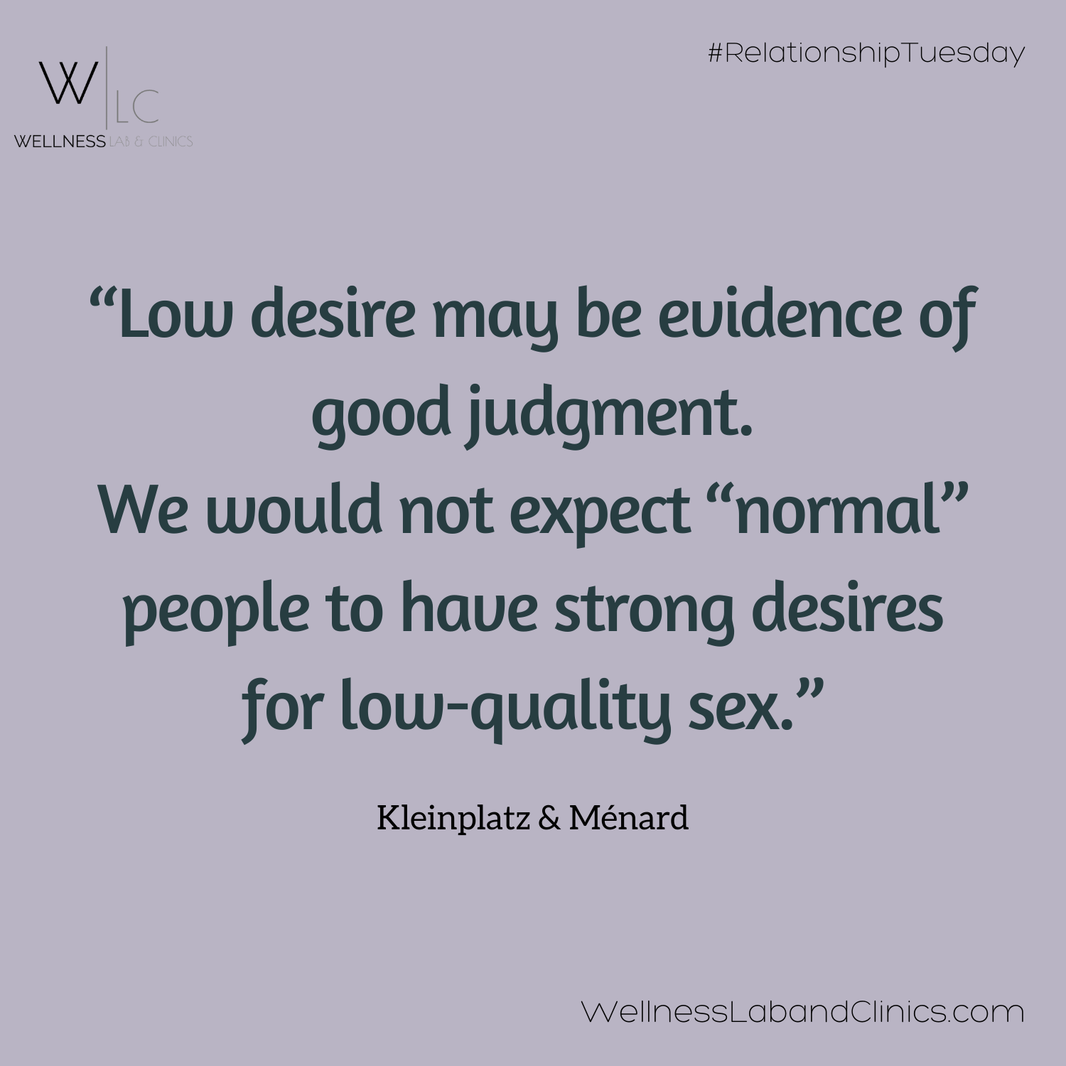 RELATIONSHIP TUESDAY: Desire'less — Wellness Lab & Clinics