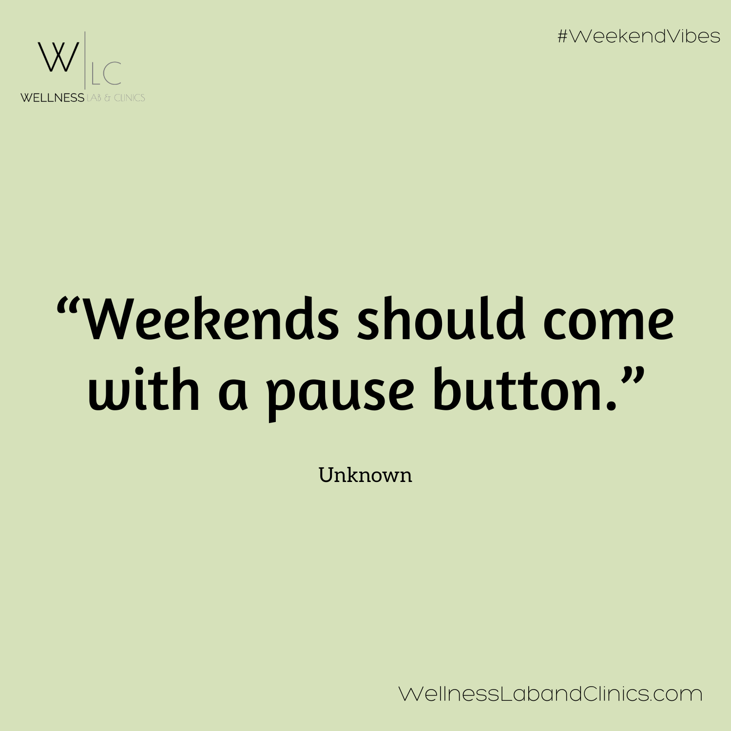 WEEKEND VIBES: Pause — Wellness Lab & Clinics